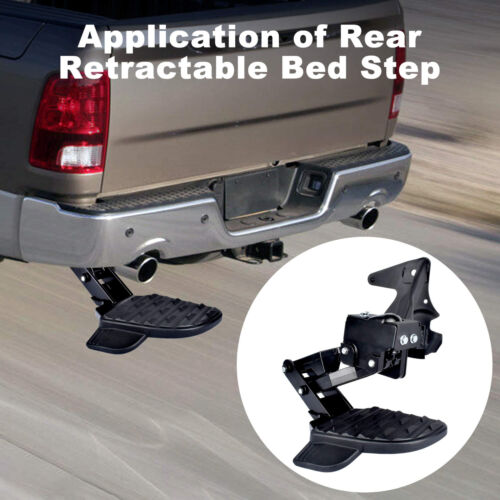 Rear Bumper Side Bed Step Retractable BedStep Pedal For 2019-2024 Dodge ...