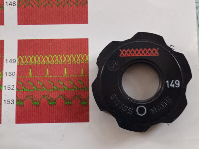 Vintage Elna Sewing Machine Stitch Pattern Double Cam Disc No 149 | eBay