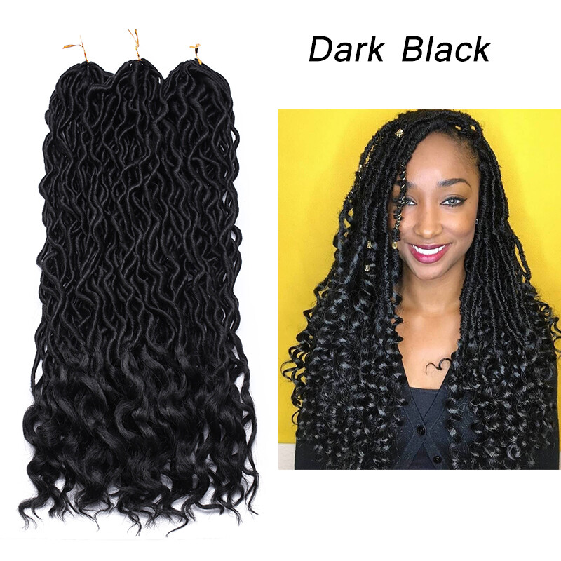 20 Inch Goddess Faux Locs Braids Hair Extensions for Braiding Dread ...