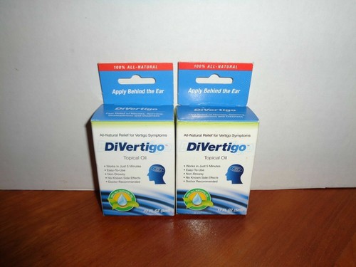 Lot 2 Bottles DiVertigo Vertigo Relief Liquid Oil Drops 5ml .17oz Ea ...