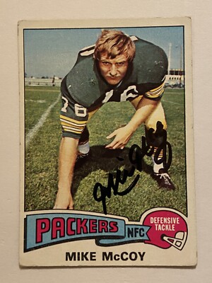 MIKE McCOY Signed 1975 Topps #362 Green Bay Packers Notre Dame ...