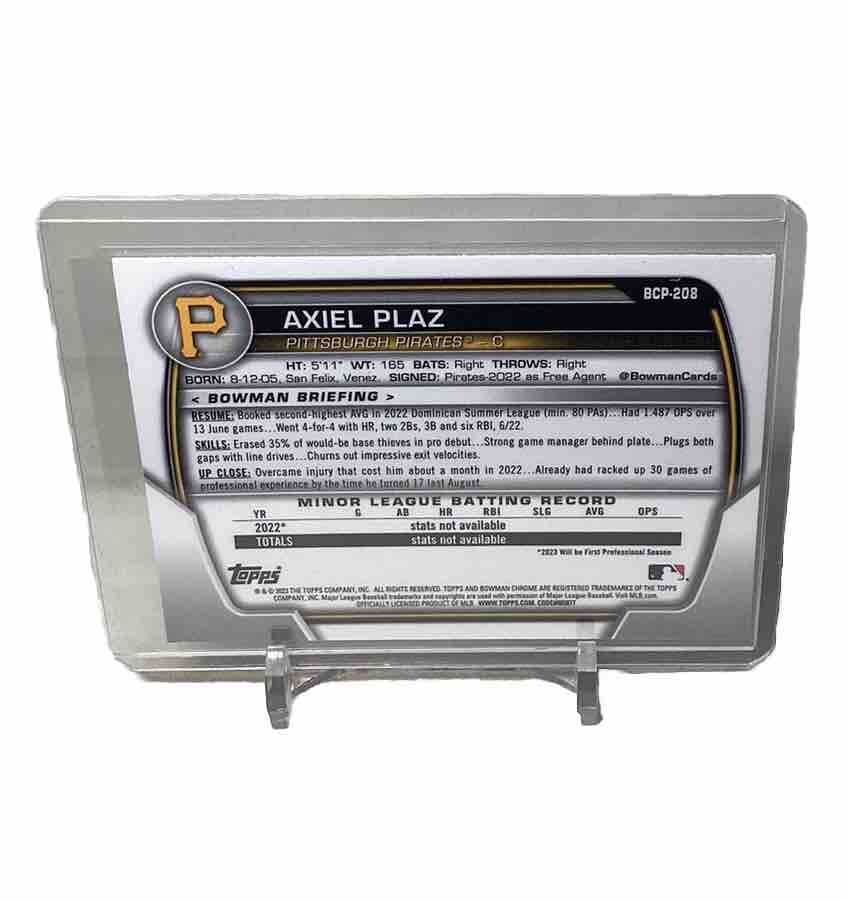2023 Bowman Chrome 1st Bowman Axiel Plaz | eBay