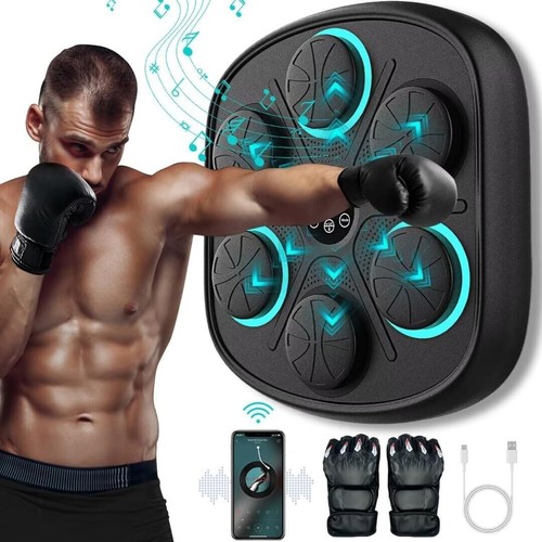 Wall Mounted Smart Bluetooth Music Boxing Trainer with LED for Adults ...