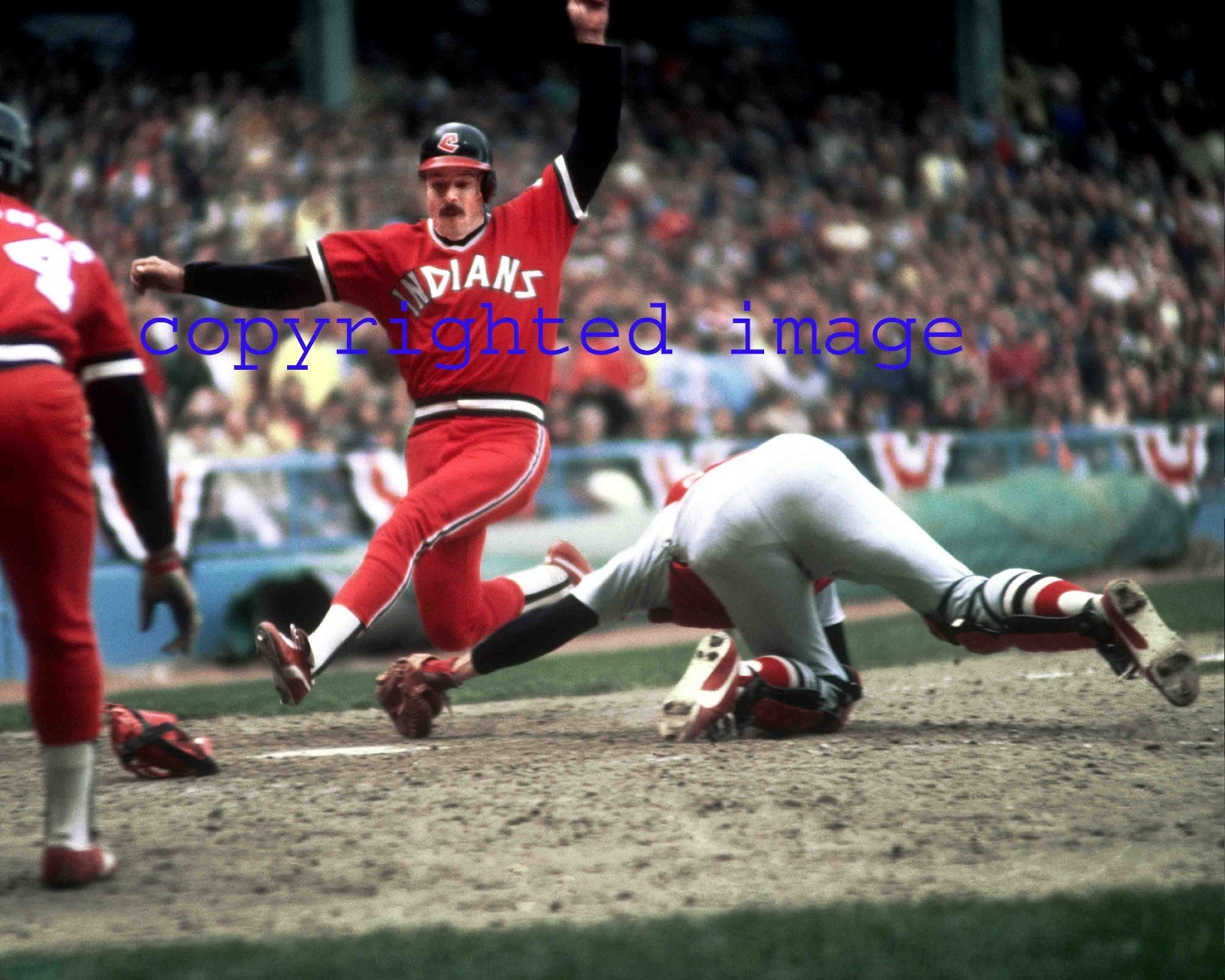 Bill Melton April 16, 1977 Cleveland Indians Fisk Red Sox Color 8x10 ...
