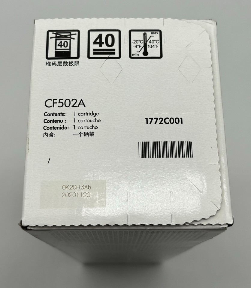 HP 202A LaserJet Toner Cartridge - Yellow (CF502A) - EXPIRED 11/2020 | eBay