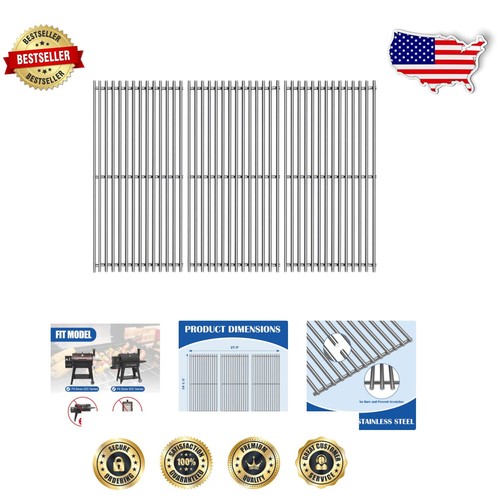 Easy-Clean Stainless Steel Grill Grates for Pit Boss 820, 850 ...