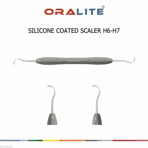 SILICONE COATED SICKLE SCALER H6-H7 PERIODONTIC ERGONOMIC DENTAL HAND ...