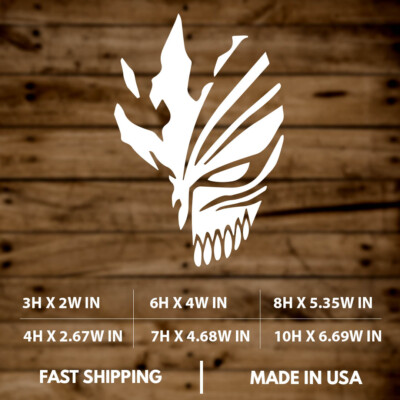 Bleach|Mask|Anime| Vinyl | Decal Sticker - Car Window Laptop Tablet ...