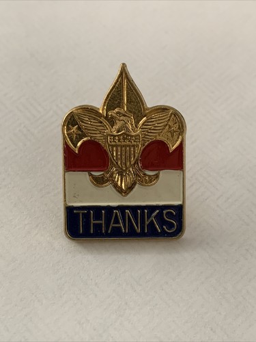 Vintage Boy Scouts of America BSA Thanks Enamel Pin Eagle Fleur de Lis ...