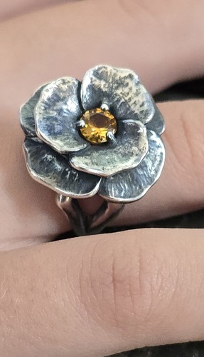 Retired James Avery Large Citrine Flower Ring Size 5.75 | eBay