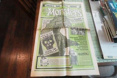 THE MONSTER TIMES presents MONSTERS (1970's) 15" x 22" tabloid ...