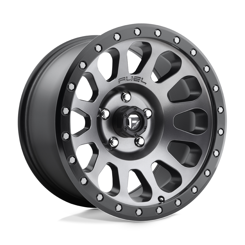 Fuel D601 Vector Matte Gun Metal Black Bead Ring 1-Piece Rims: 18x9 ...