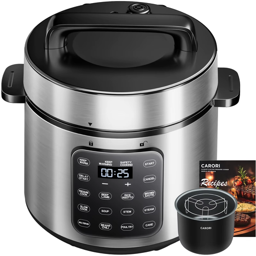 Pressure Cooker 6QT Stainless Steel – 12-In-1 Multi Cooker, 16 Safety ...