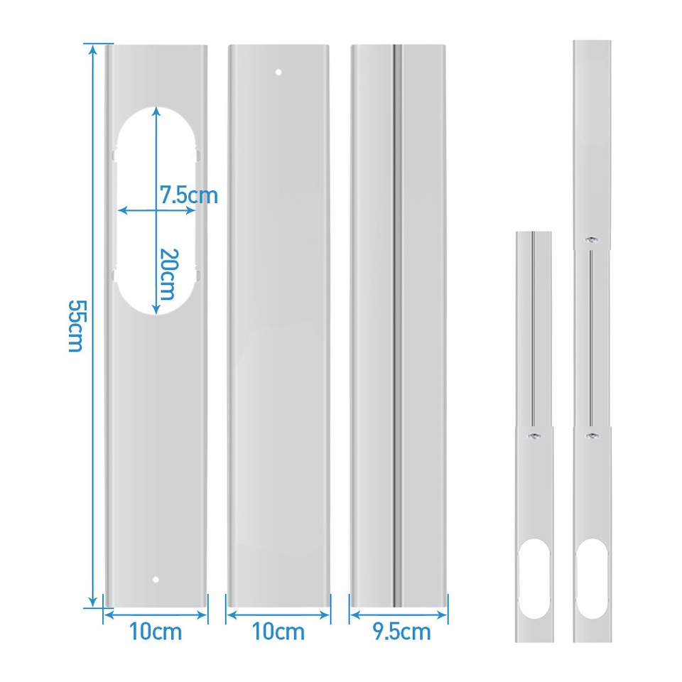 15cm Window Adaptor 55-165cm Window Slide Kit Plate for Portable Air ...
