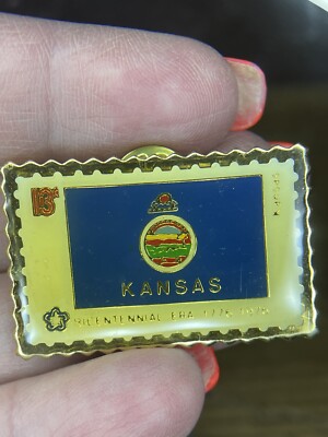 Kansas Stamp Pin Vintage Collectible 1976 lapel, Hat pin | eBay