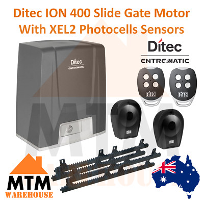 NEW Ditec ION 400 Automatic Slide Gate Motor with Ditec XEL2 Photocell ...