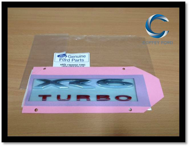 Genuine Ford Xr6 Turbo Emblem Bright Red for Falcon FG MKII for sale ...