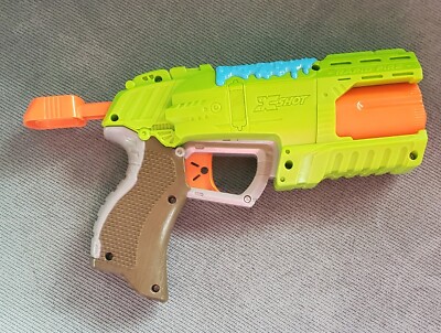 Nerf X Shot Rapid Fire Gun 6 Shot Toy Green Orange | eBay