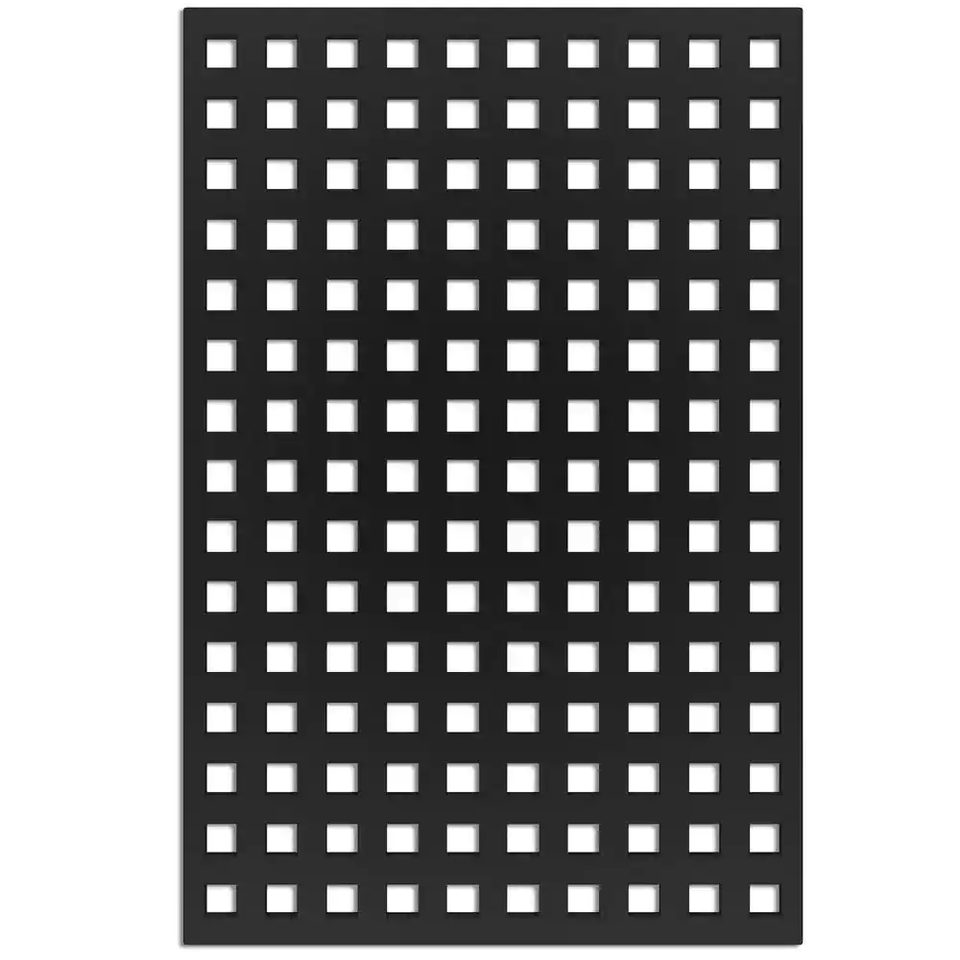 Black Vinyl Square Lattice Panel 48x32 inch Porch Deck Fencing PVC ...