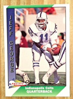 1991 PACIFIC JEFF GEORGE ROOKIE CARD#193 NM-MT ILLINOIS COLTS FALCONS ...