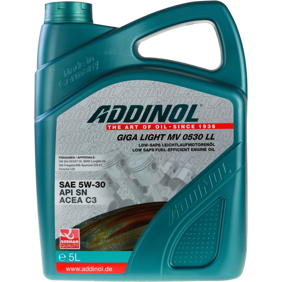 Bosch Controllo Set 10L Addinol Giga Luce Mv 5W-30 per Land Rover Range ...