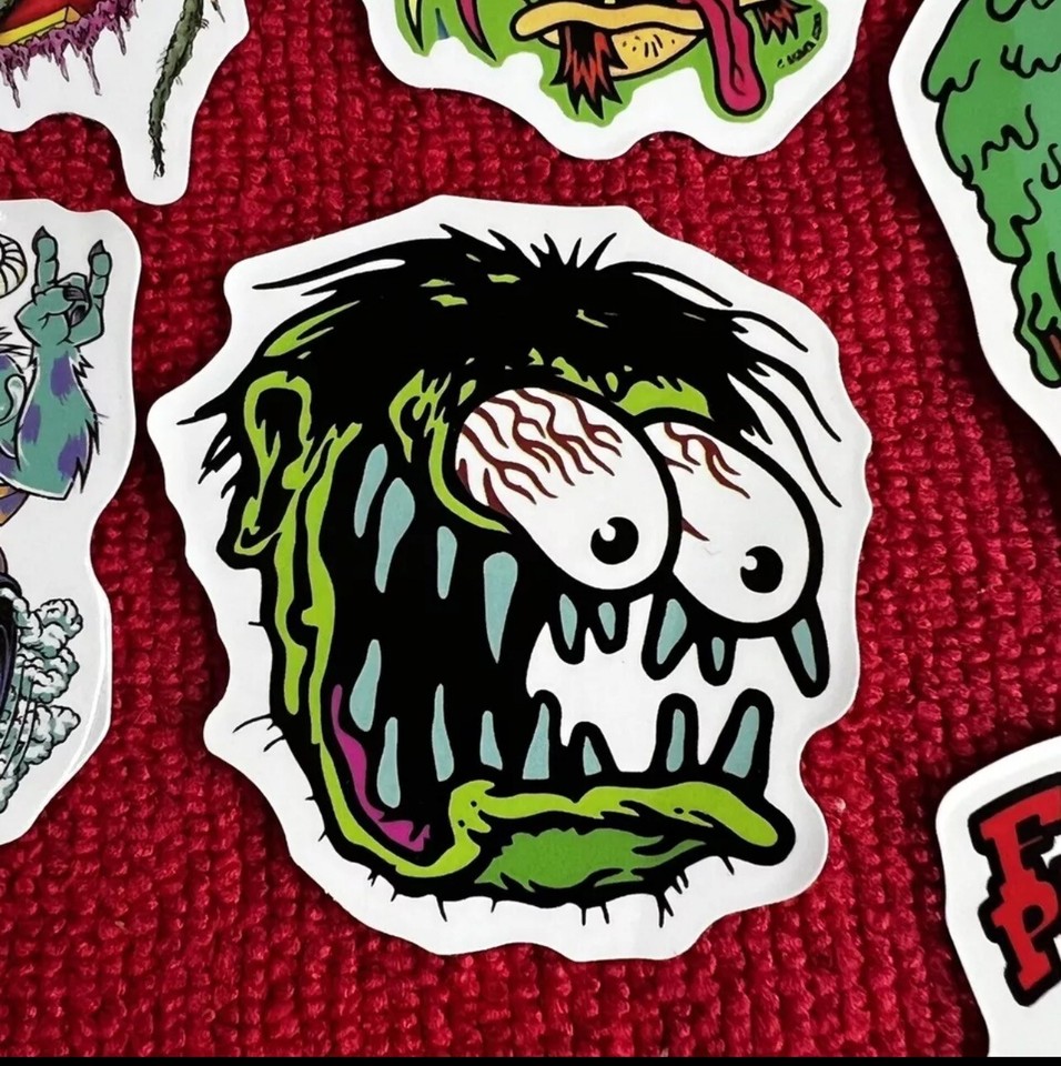 🔥 24 Rat Fink Mouse Ed Big Daddy Roth Hot Rod Art Vinyl Decal Sticker ...