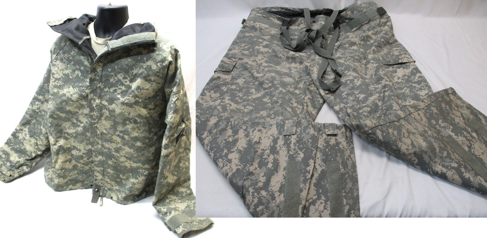 US Military Nuclear, Biological, Chemical (MOPP) Suit, LARGE Top/bottom ...