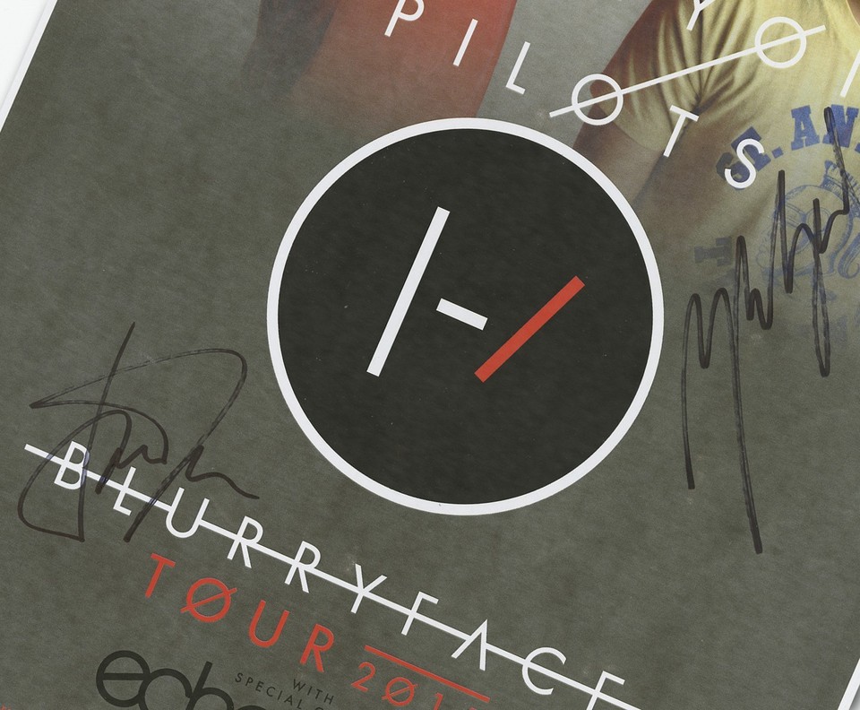 Twenty One Pilots autographed concert poster 2015 Josh Dun and Tyler ...