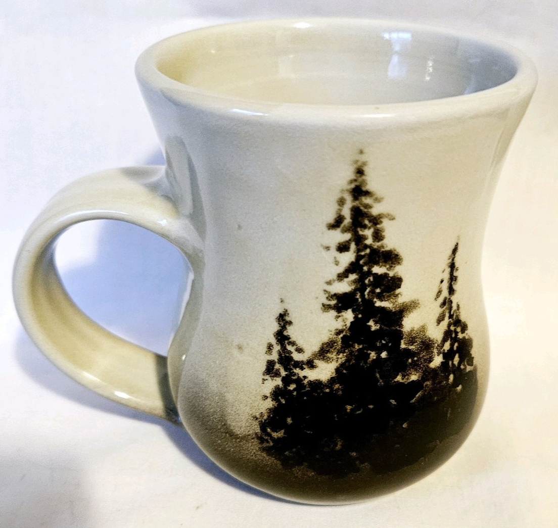 Brown Art Pottery 10 oz Coffee Mug by David Waln Oregon Artist Signed ...