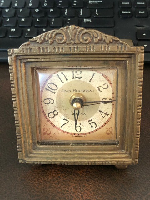 Timeworks inc clock 4 inches brass - fuseJuli