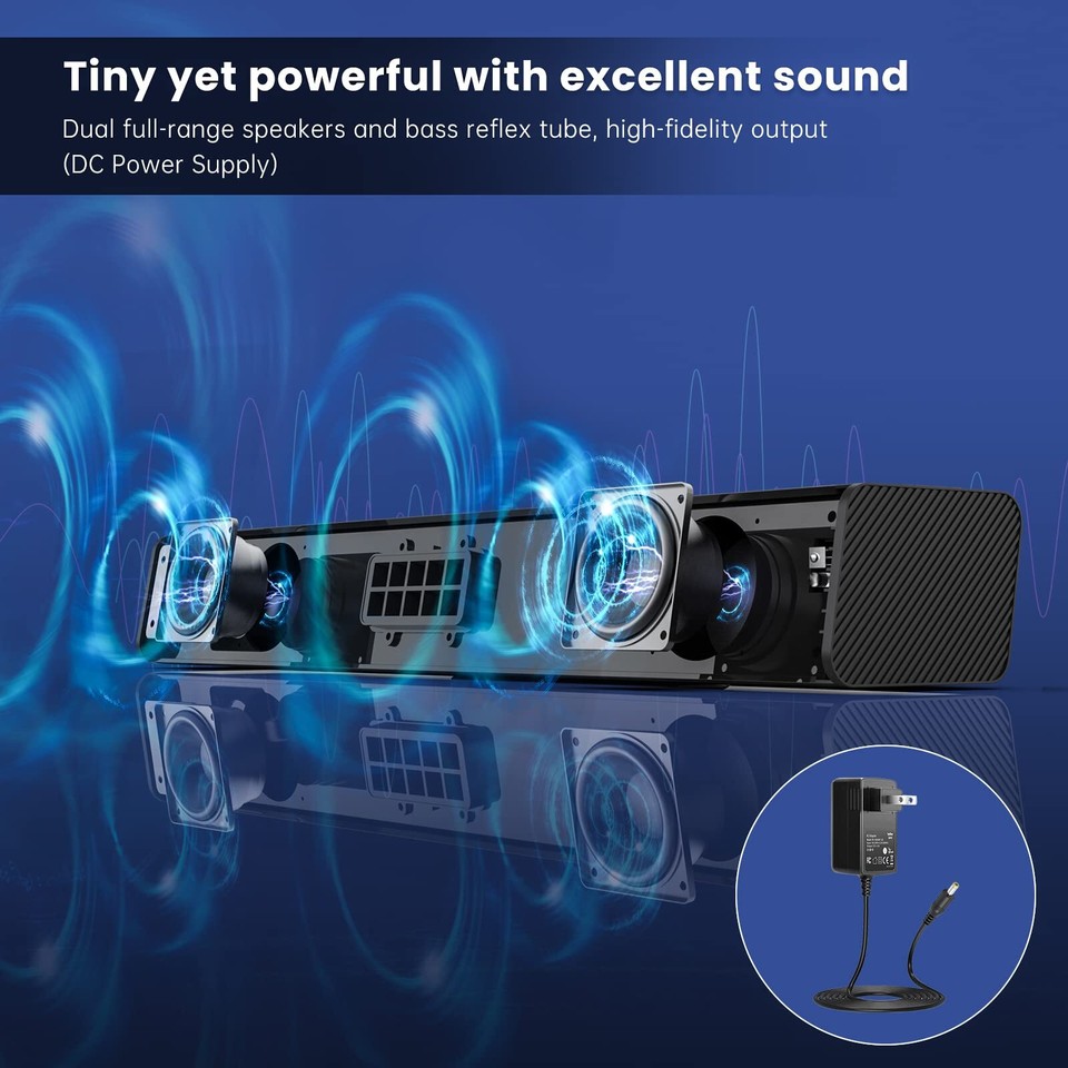 50W Sound Bar HDMI Optical Bluetooth DSP Bass Adjustable 16 Inch Mountable | eBay