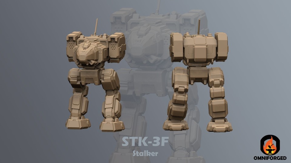 Stalker Mini STK-3F Mech MWO Miniature Compatible with Battletech | eBay