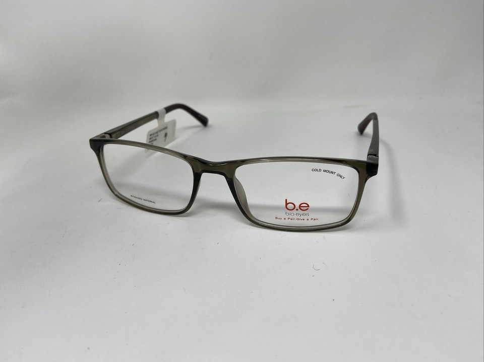 BIO EYES EYEWEAR BE17 OLIVE MOSS GRAY 54/18/140 FLEX HINGE EYEGLASSES ...