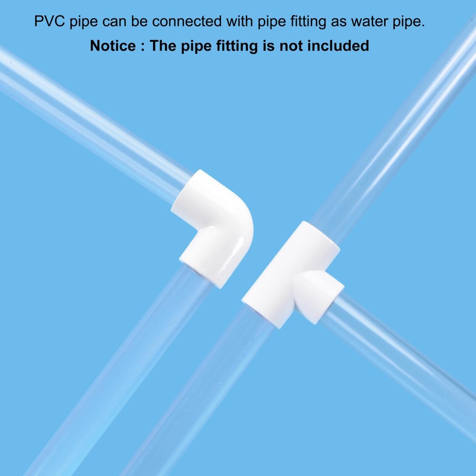 Clear PVC Pipe 15mm ID x 20mm OD 0.5m Rigid Water Pipe | eBay UK