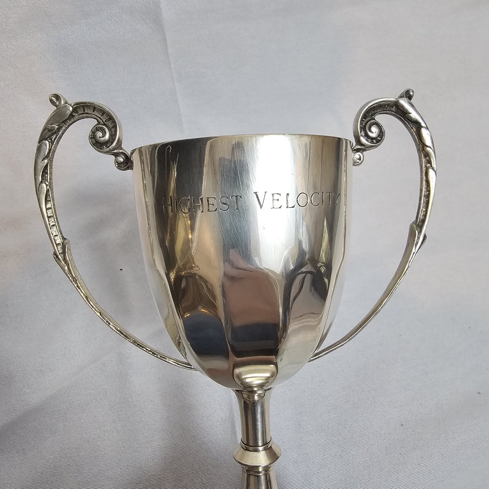 ENGRAVED vintage silver plate trophy, loving cup, trophies, trophy 26.5 ...