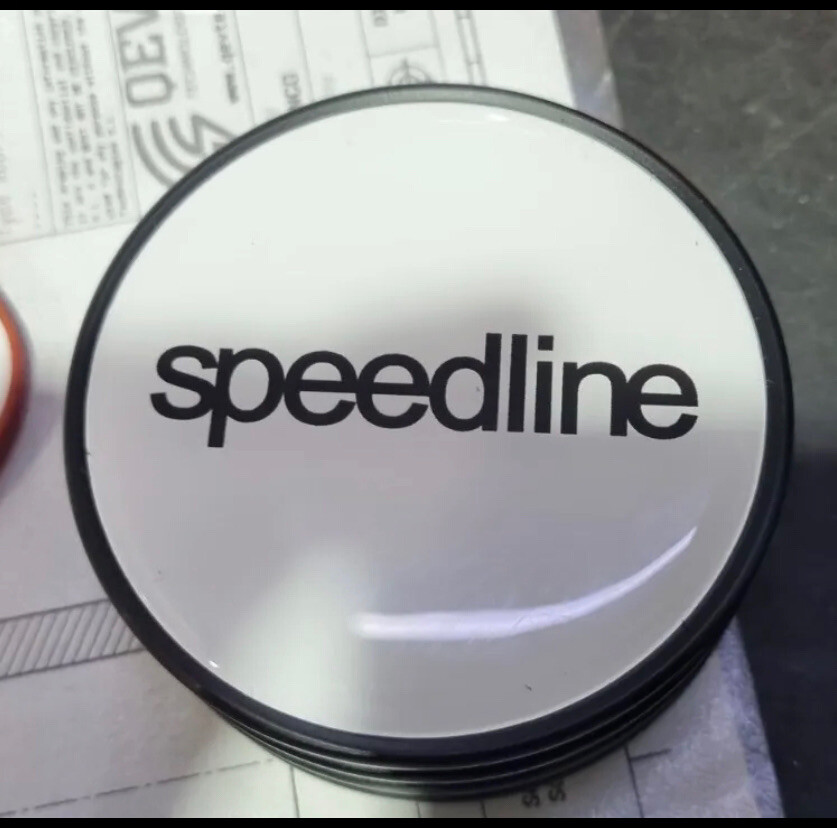 SPEEDLINE ALLOY WHEEL CENTRE CAP DOMED STICKERS X4 HUB SUB WHITE BLACK ALL SIZES | eBay