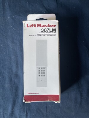 387LM Liftmaster Chamberlain UNIVERSAL Keyless Entry KLIK2U Clicker ...