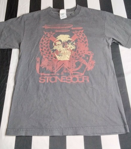2007 Stone Sour T Shirt Faded Gray Mens Size S - Gem