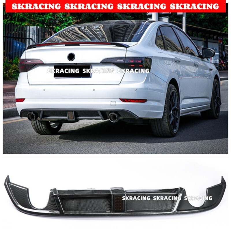 ABS Carbon Fiber Look Rear Bumper Diffuser Lip Kit Fits VW Jetta GLI ...