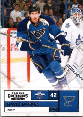 2011 Panini Contenders #42 David Backes | eBay