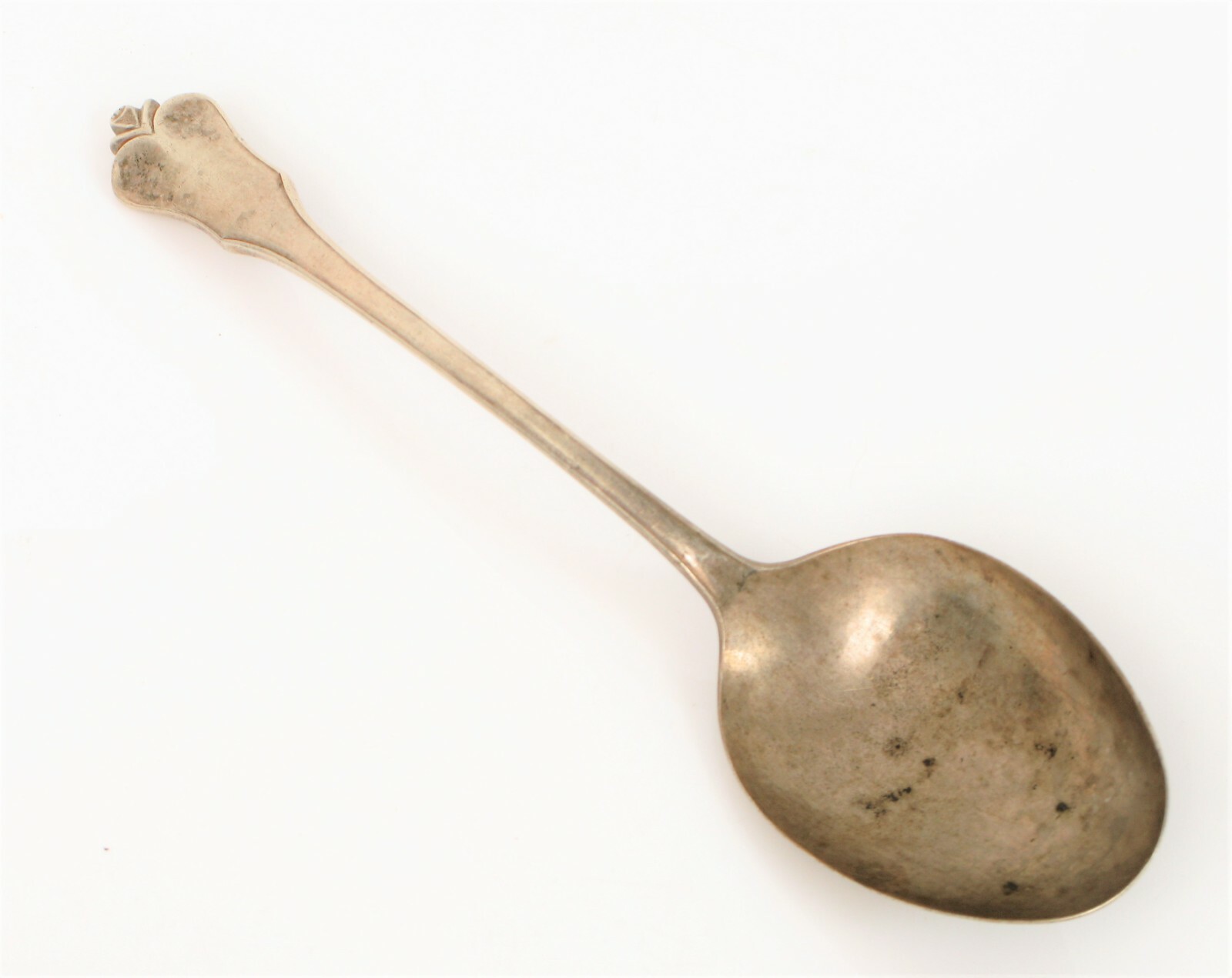 ANTIQUE HEAVY THICK COLONIAL ERA ? STERLING SILVER SPOON 8" SERVING NO ...
