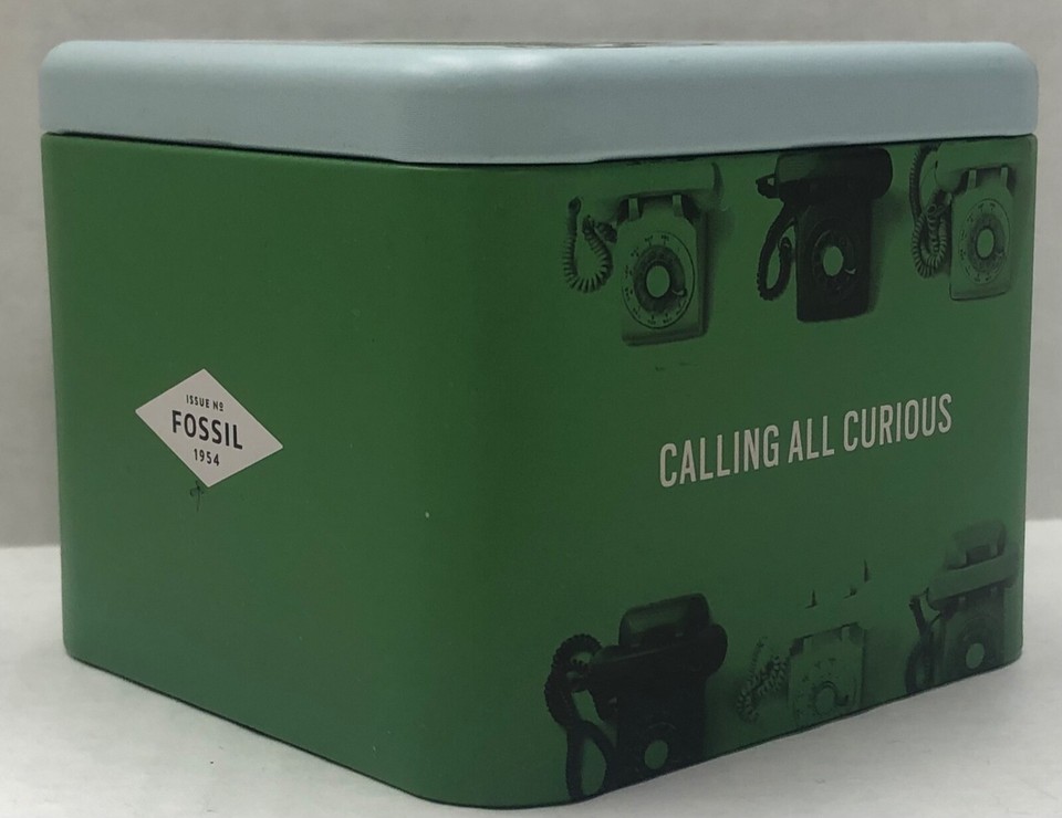 Fossil Genuine Collectible Presentation Display Gift Watch Tin Box NOS ...