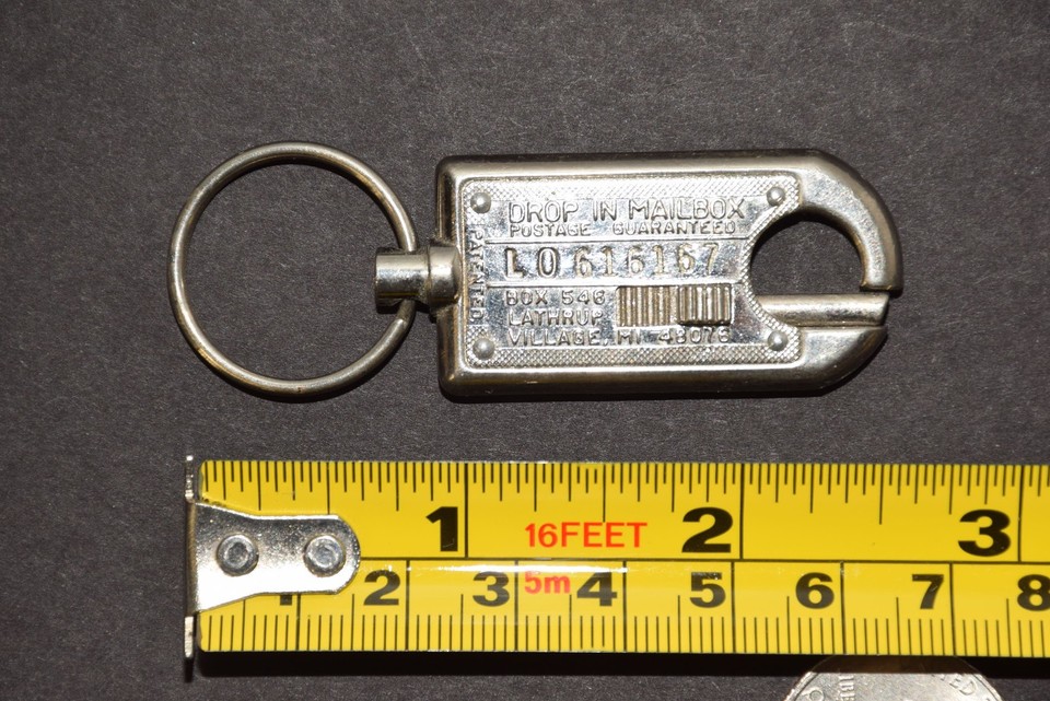 Vintage Cadillac Keychain Drop in Mailbox L0616167 Box 546 Lathrup ...