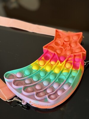 NEW- Pop-It - Bubble - Shooting Star Purse/Bag Fidget Toy With Strap ...