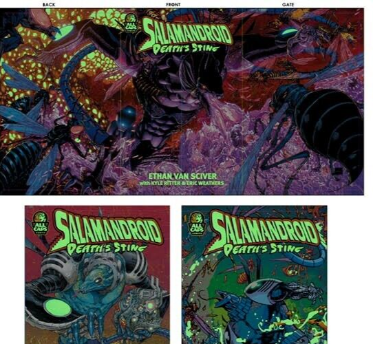 SALAMANDROID #1: DEATH'S STING Glow in the Dark Fold out Cover! Ethan ...