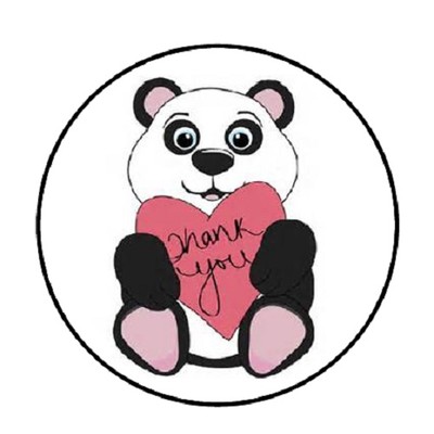 48 Thank you Panda!!! ENVELOPE SEALS LABELS STICKERS 1.2" ROUND | eBay