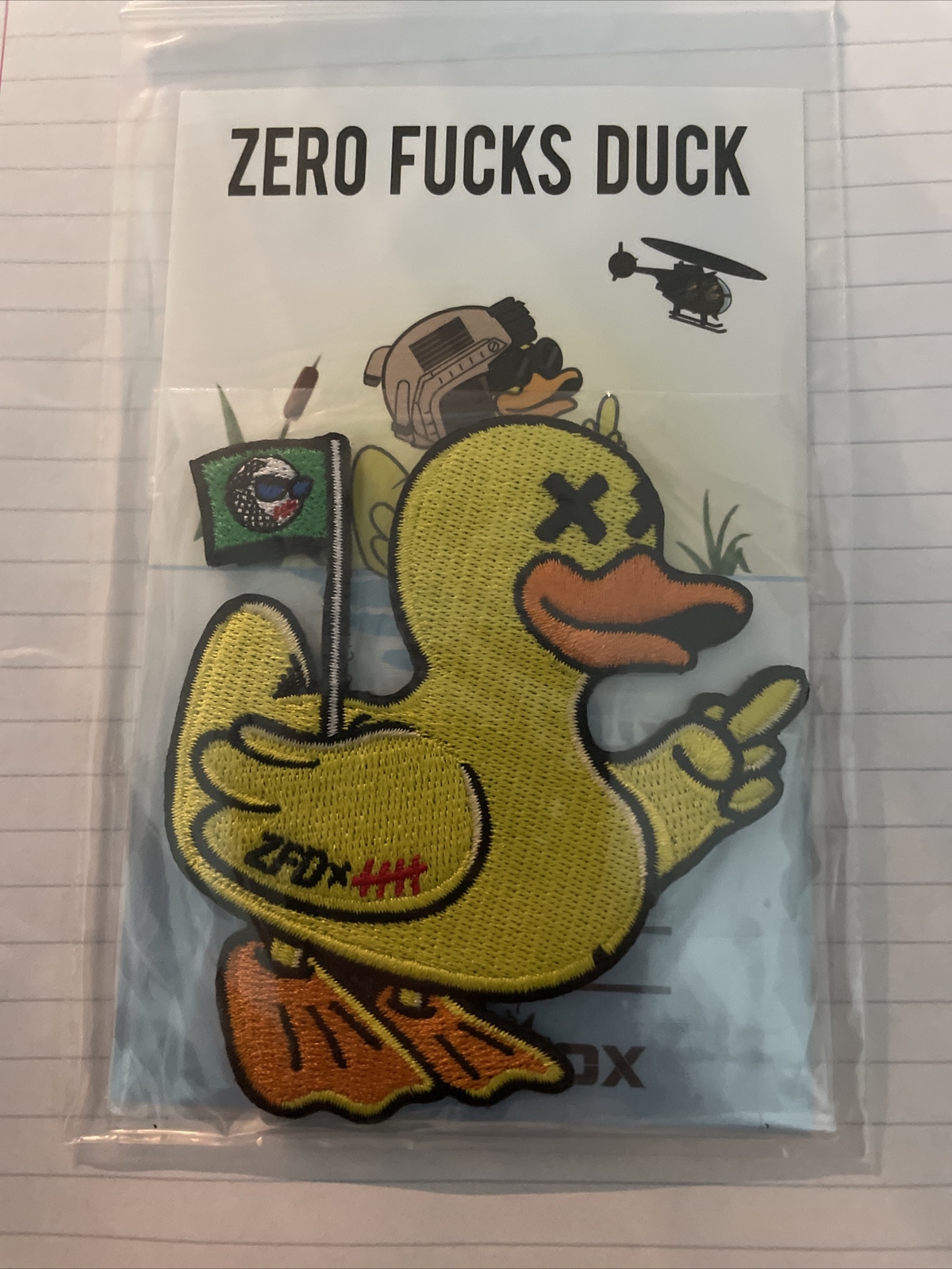Zero f*cks Ducks ZFD Patch Dumpbox Hook And Loop Masters Golf Ball | eBay