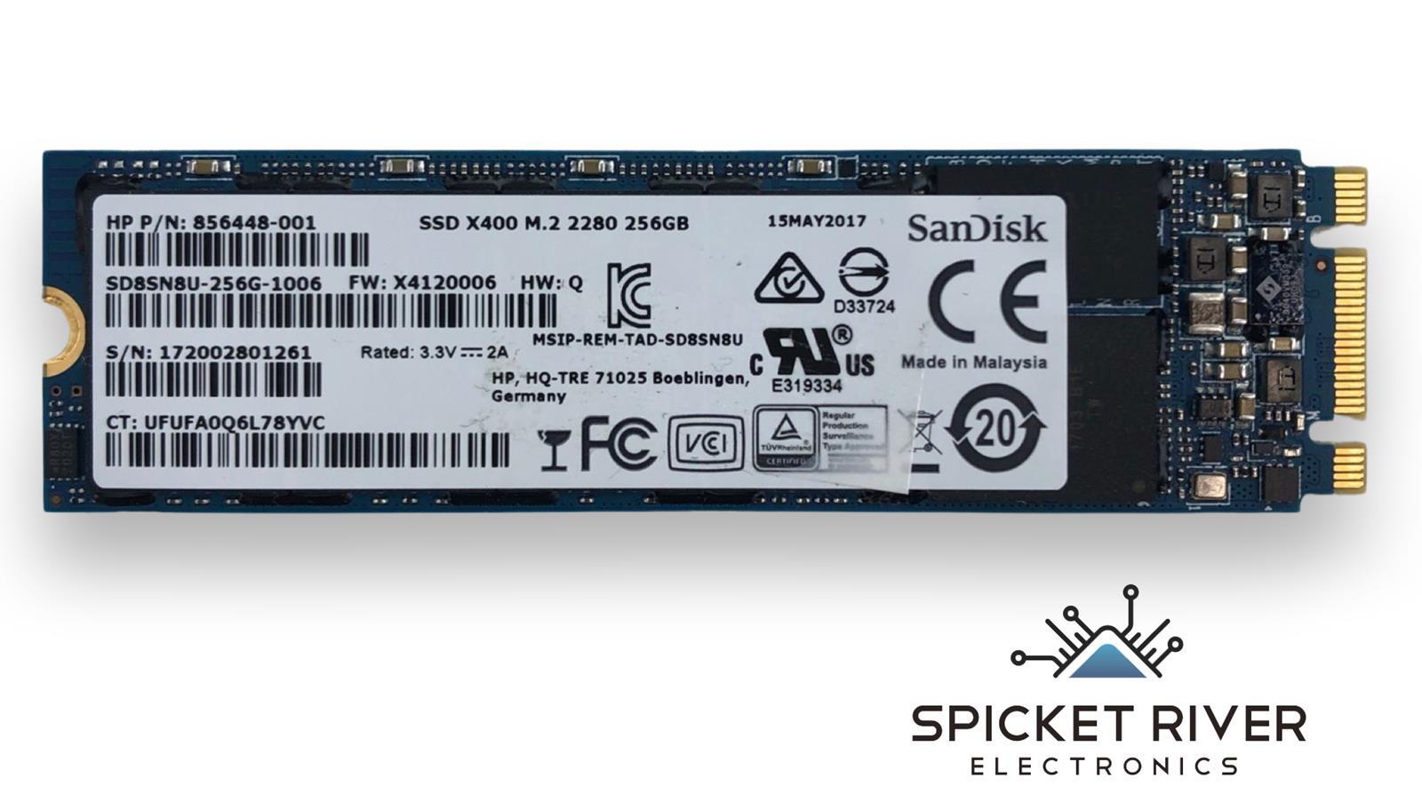 SanDisk SD8SN8U-256G-1006 256GB M.2 2280 SATA III NGFF Solid State SSD ...