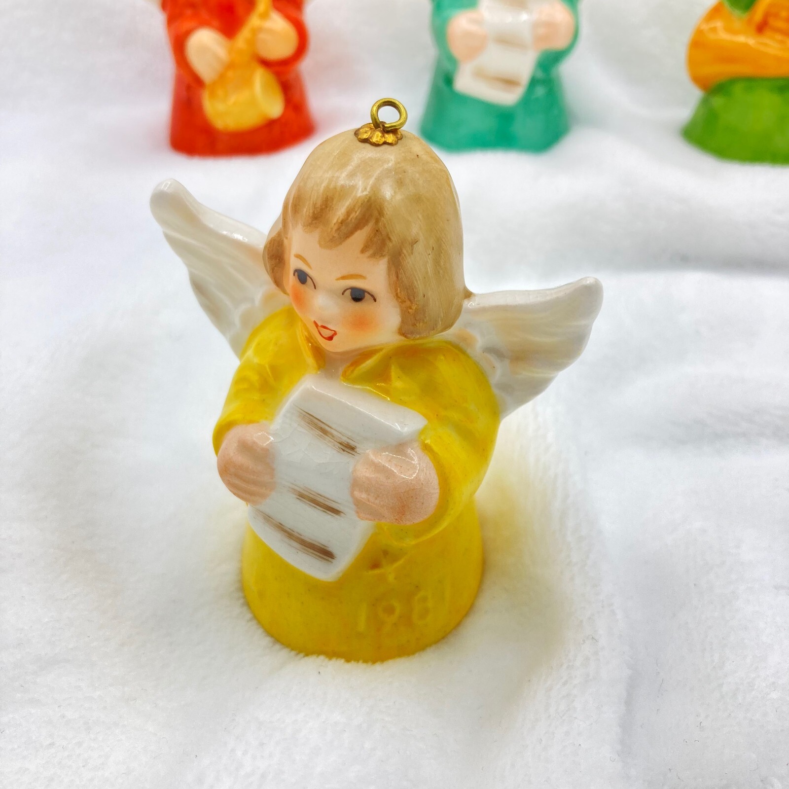 Lot 9 Vtg. 3" Goebel Angel Bell Ornaments. 1976 to 1982 & extra 1981 ...