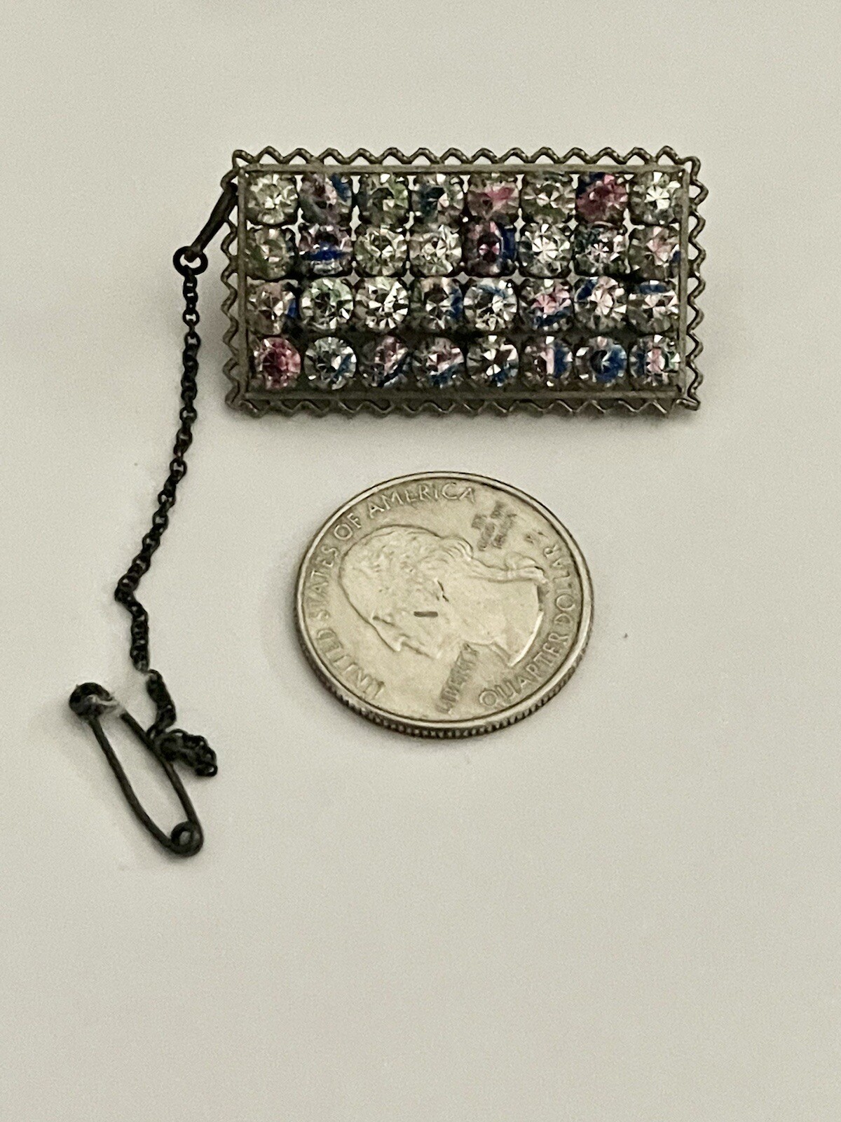 Vintage 4 Rows of Iris Arc Rainbow Crystal Rhinestone… - Gem